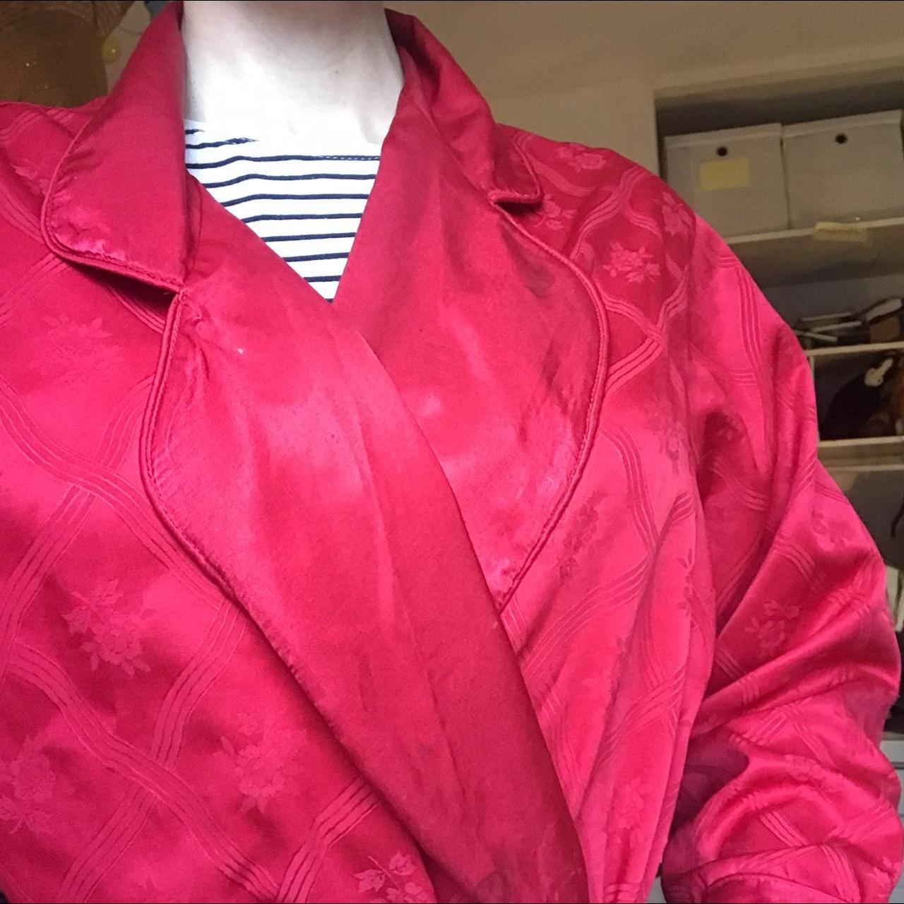 Victoria's Secret Women's Red and Burgundy Robe | Depop