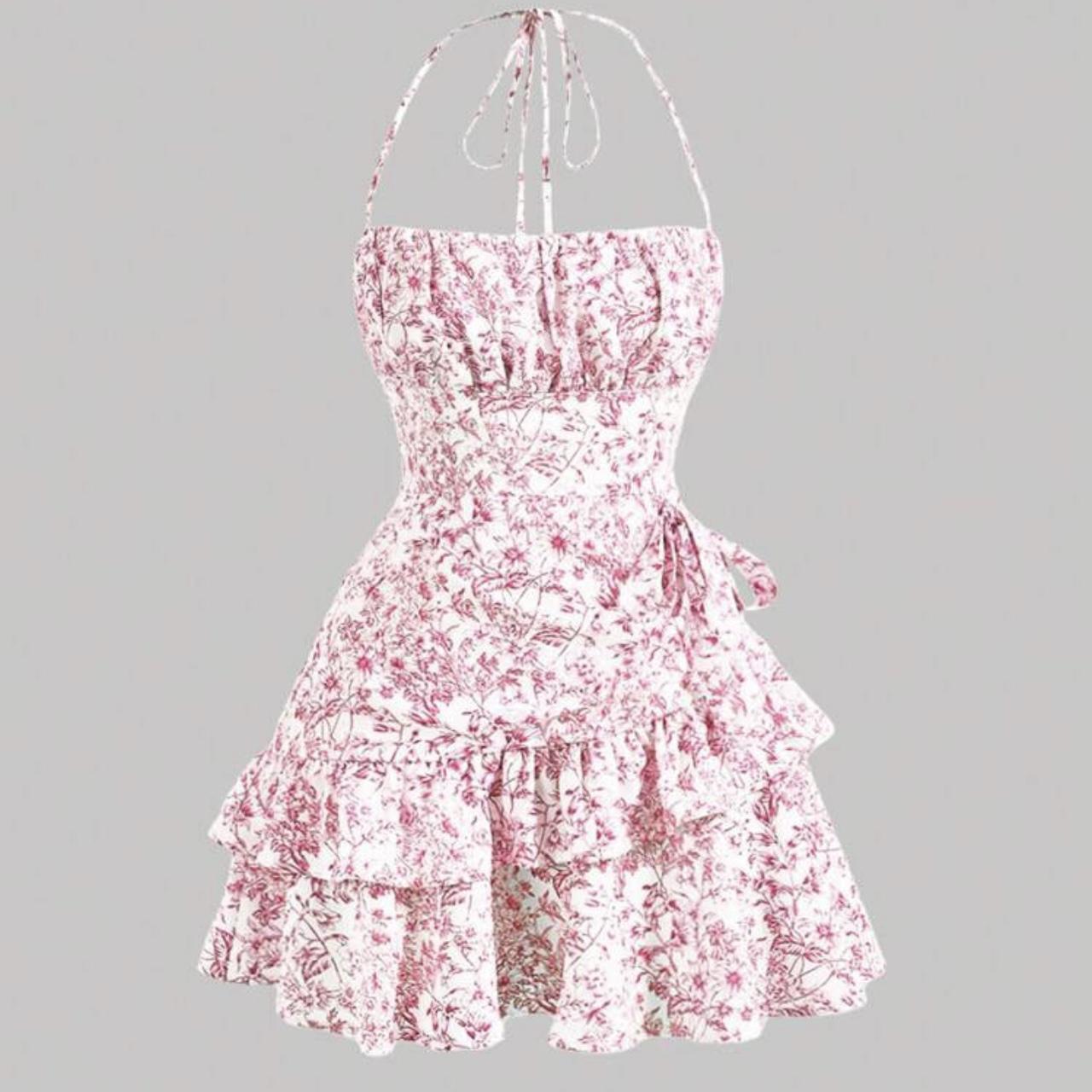 Shein mini pink summer dress Size S - Depop