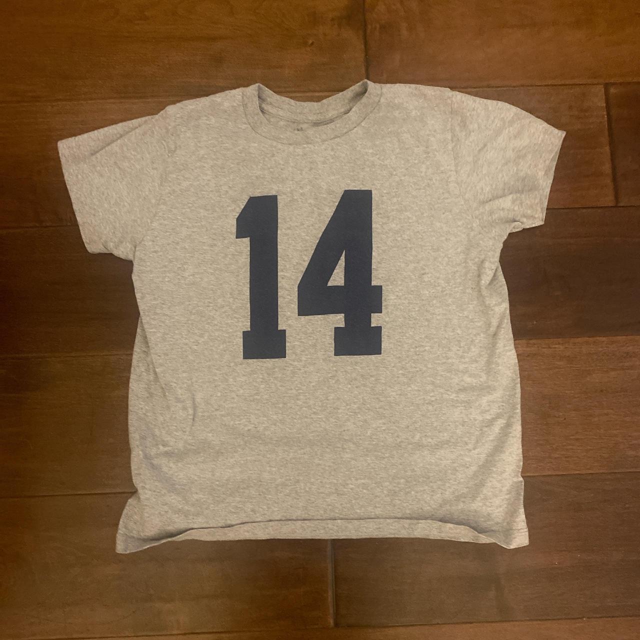 brandy melville number 14 grey and blue shirt | Depop