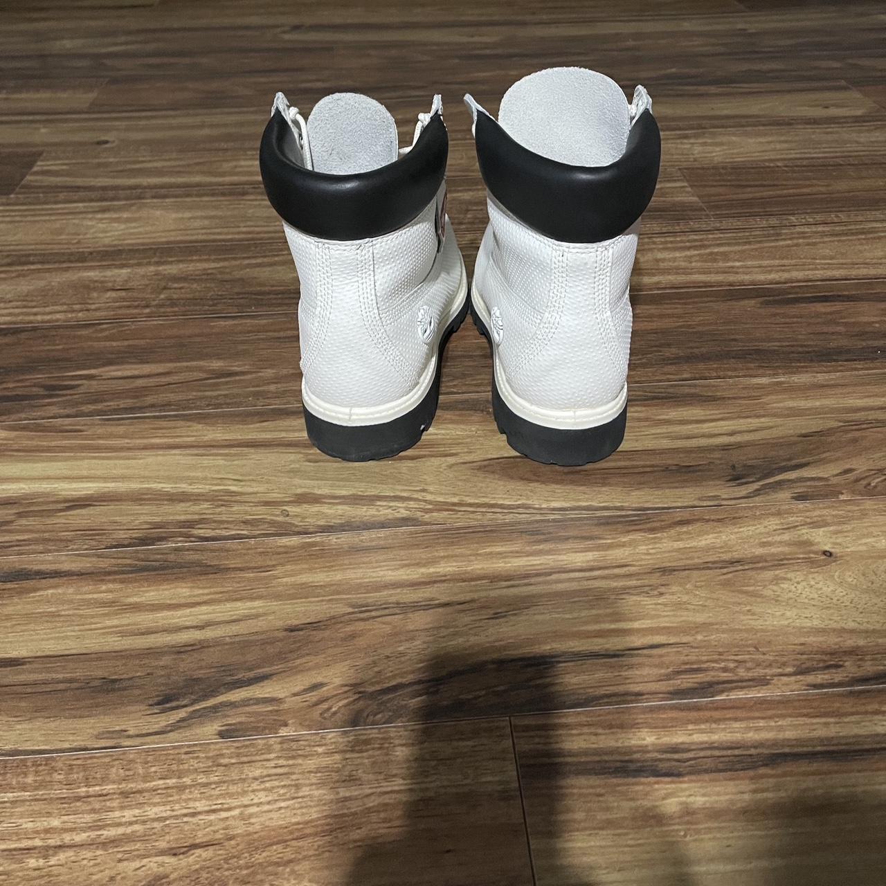 special edition timberland helcor white boots... - Depop