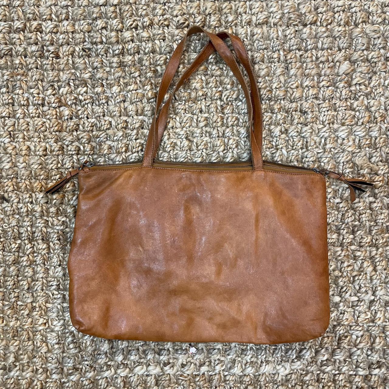 Genuine Soft Leather Tote/Shoulder Bag Only used a... - Depop