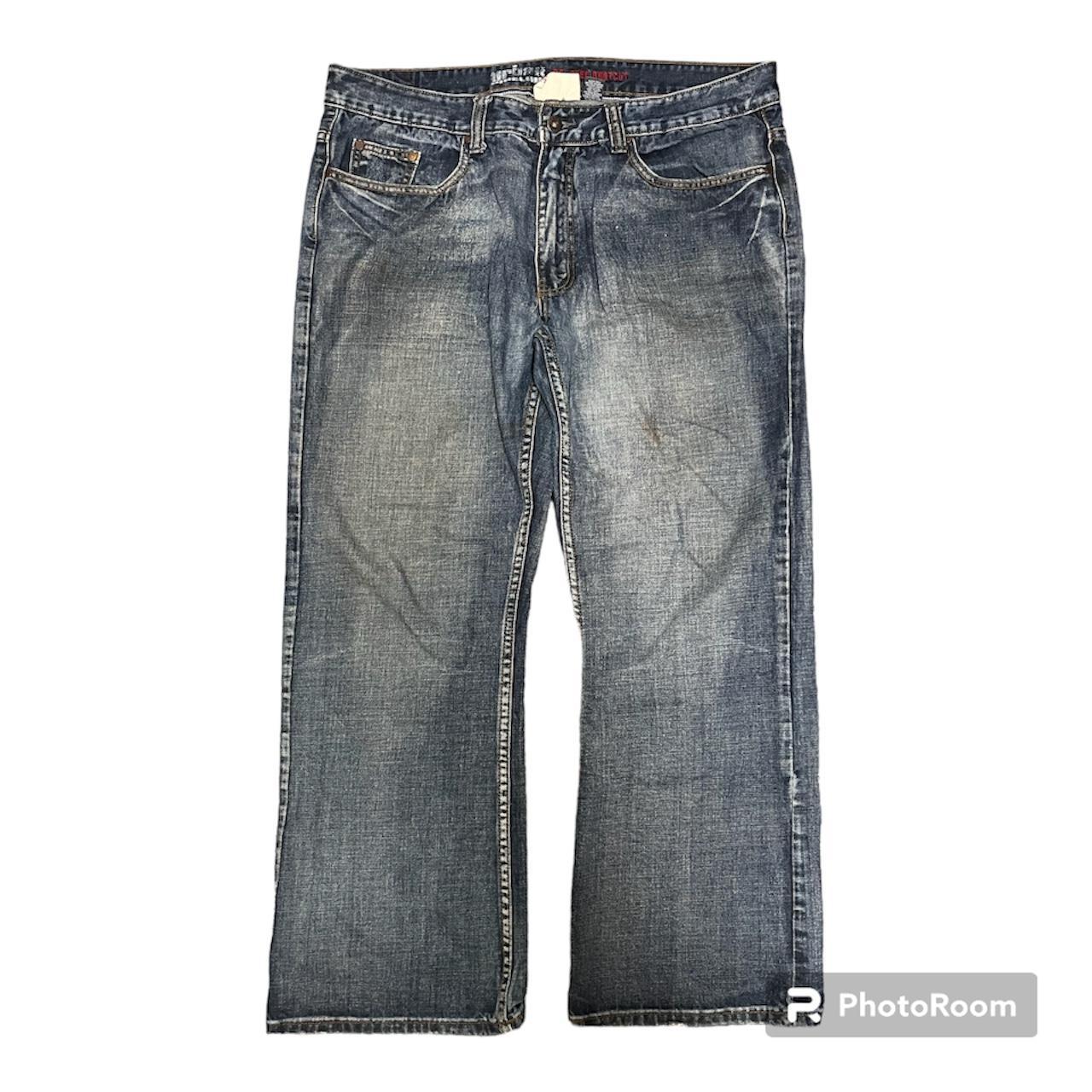 Baggy wide leg urban pipeline bootcut jeans 38x30 - Depop