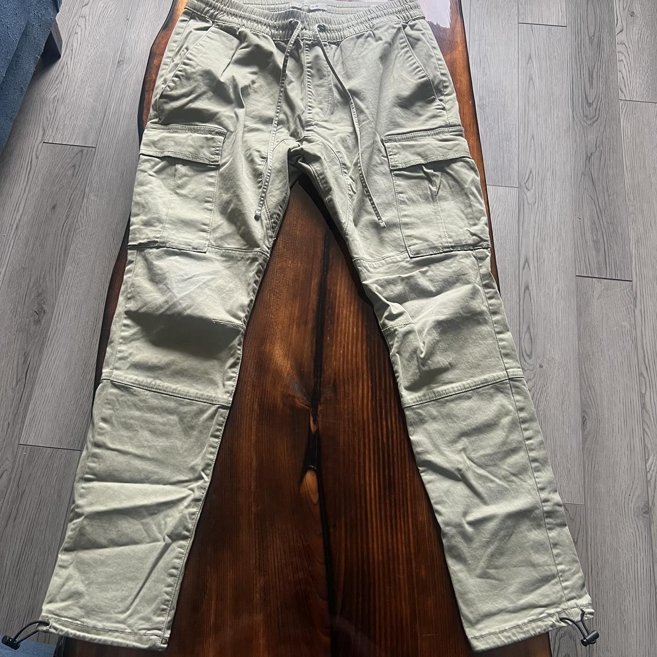Men’s Light Green Cargo Pants. In pretty good... - Depop