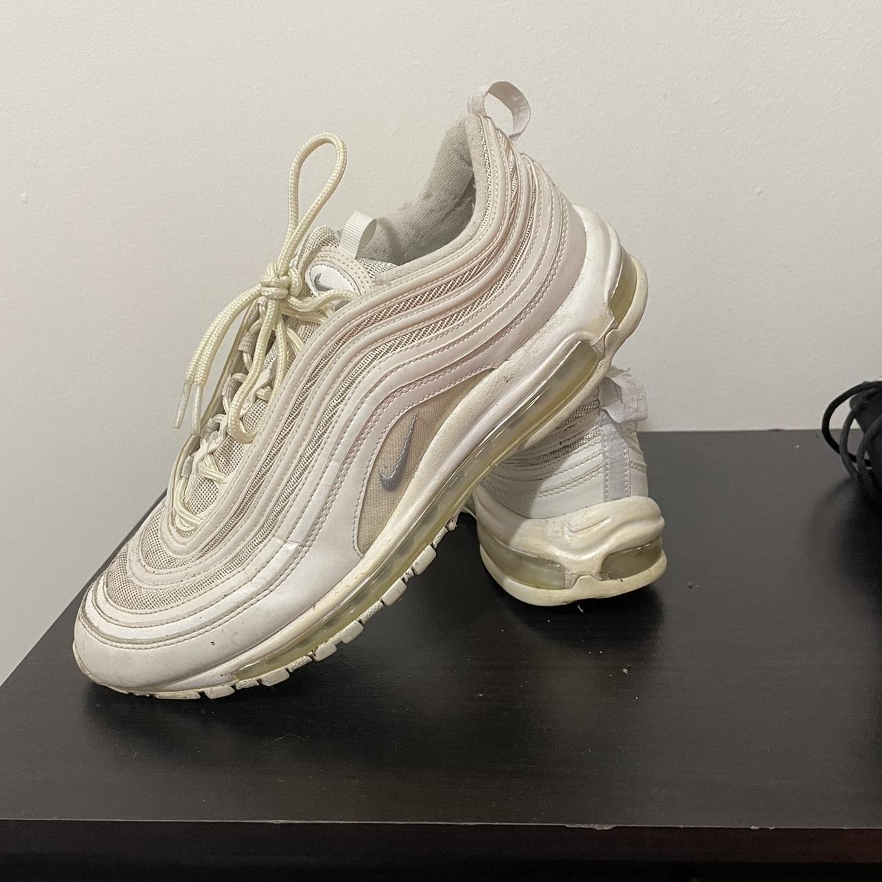 Message before buying Nike air max 97s Uk:10 White - Depop