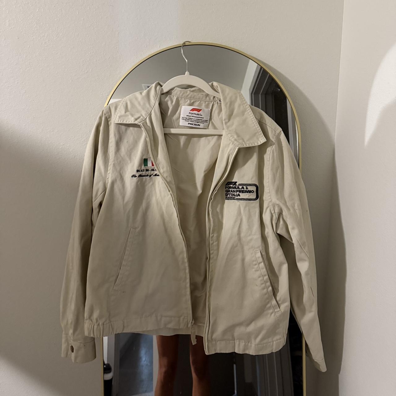 Cream Formula 1 racing jacket | Depop