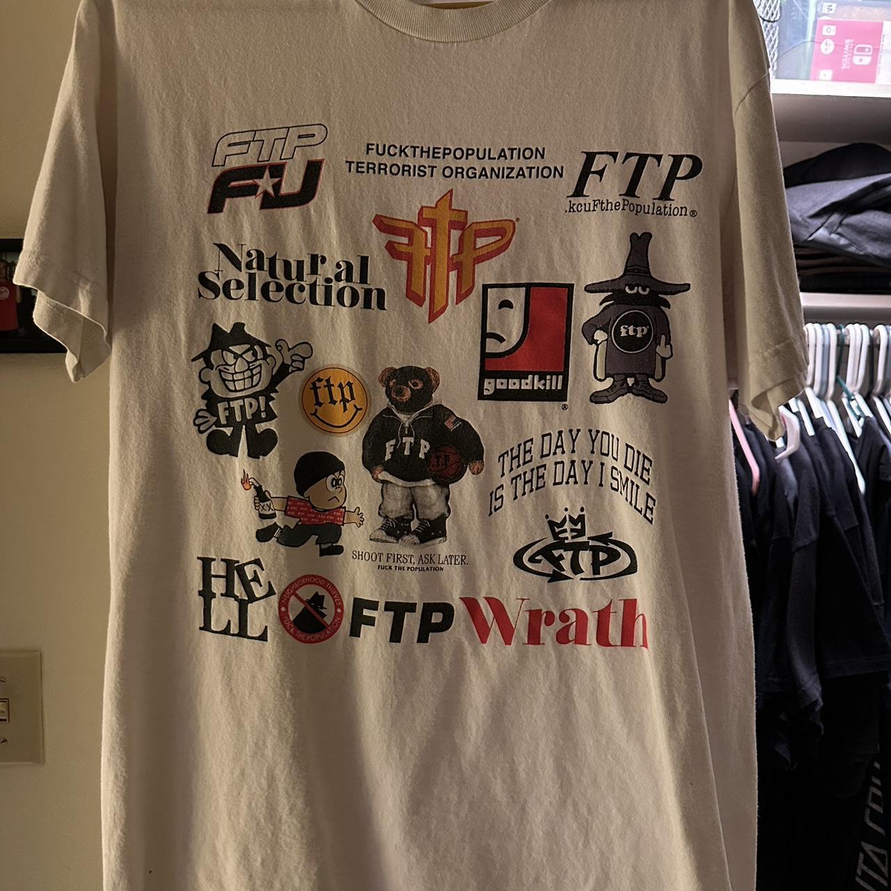 FTP ARCHIVE TEE WORN A COUPLE TIMES WHITE LARGE... - Depop