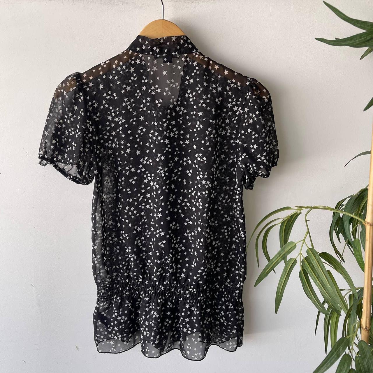 Star Printed Sheer Top About this item: Title:... - Depop
