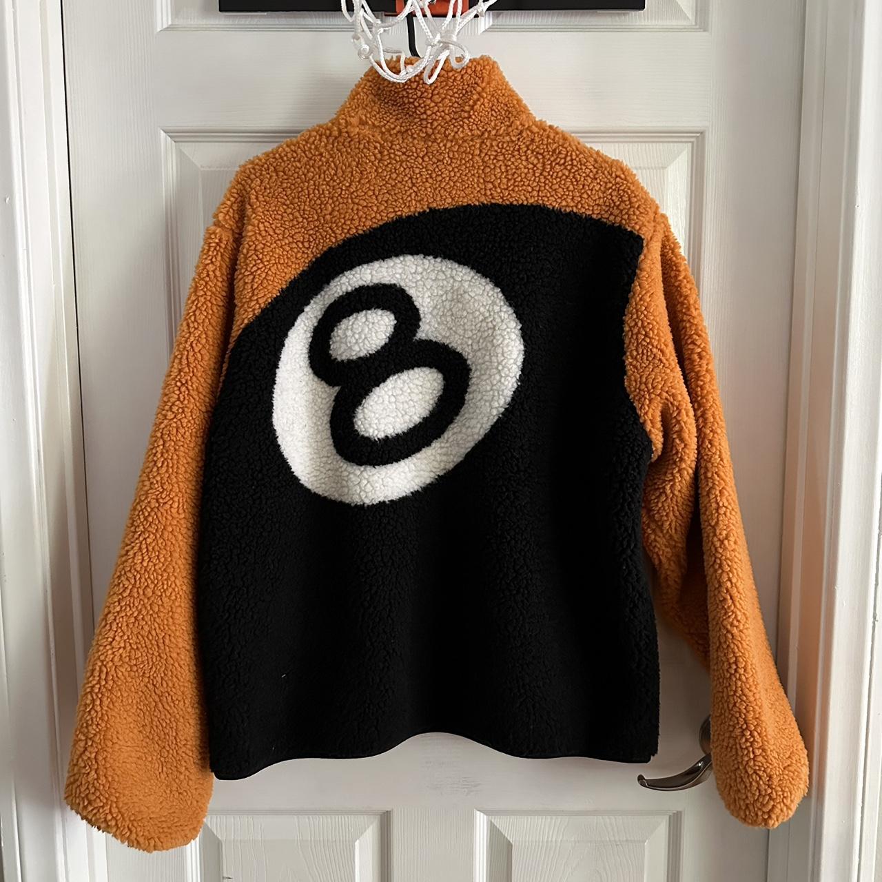 Stussy 8 Ball Sherpa Reversible Jacket brand... | Depop