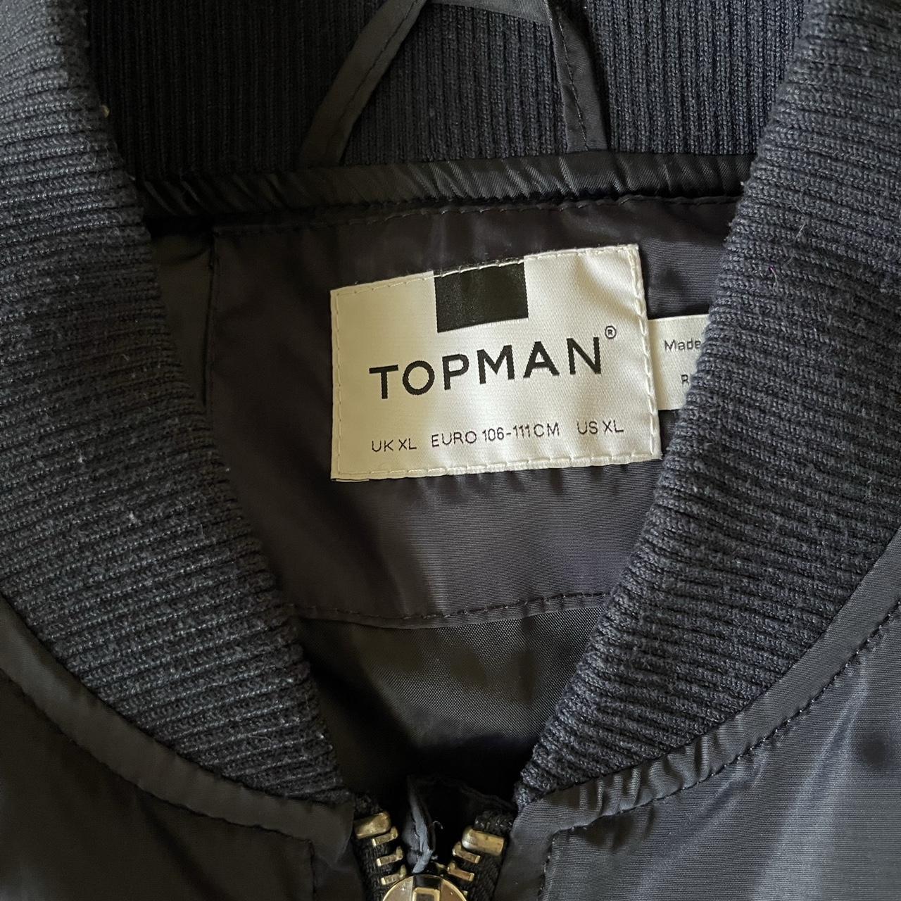 Topman navy blue bomber jacket. Size XL. Very good... | Depop