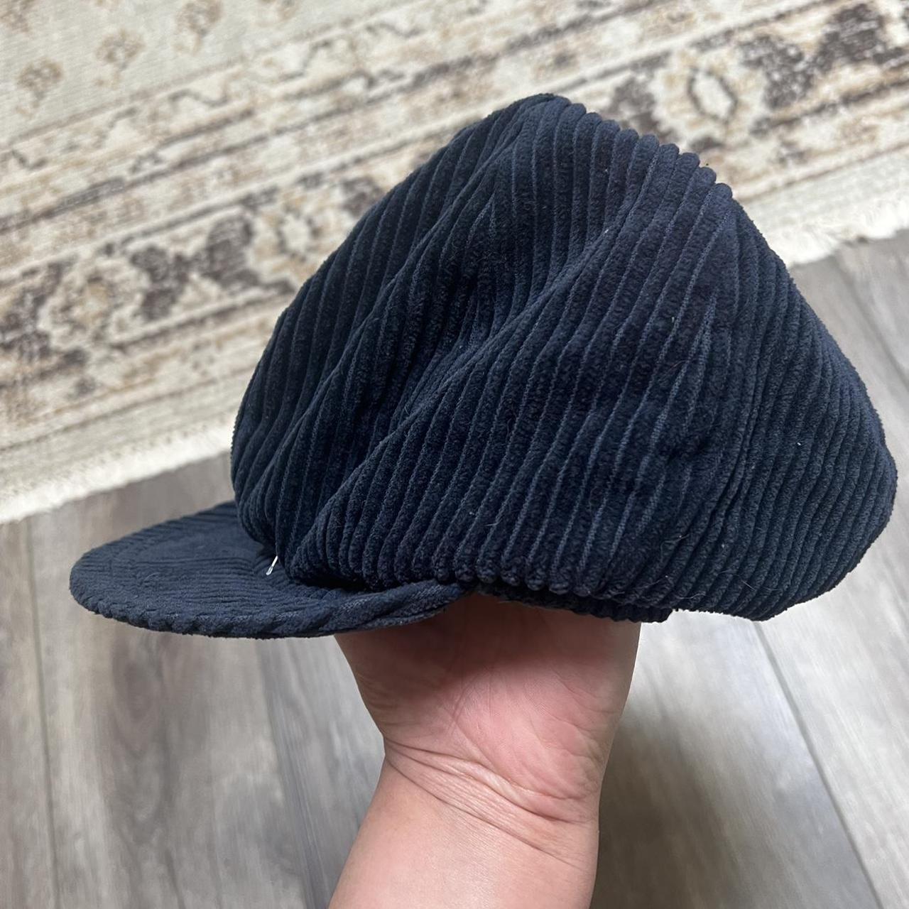 Corduroy Navy Blue Unisex Cap Excellent Condition Depop