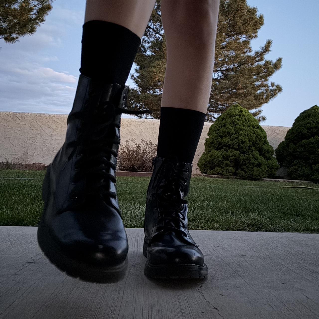 Dollskill Gothic grunge Black leather ankle boots... | Depop