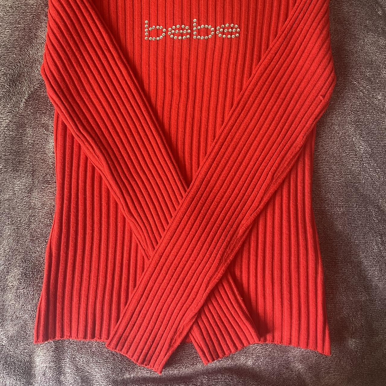red bebe crewneck perfect for this upcoming fall!... - Depop