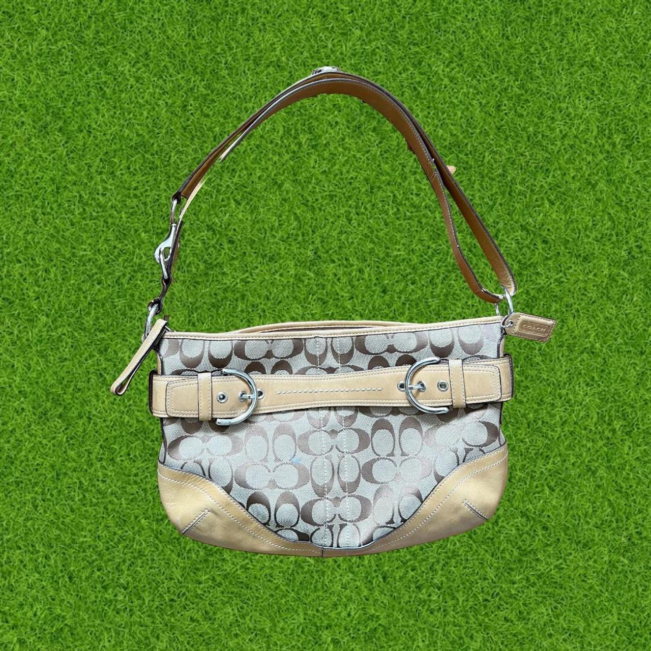 Vintage Coach Monogram Shoulder Bag - brown... | Depop