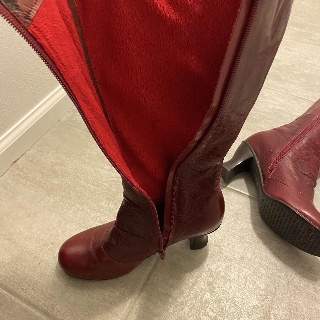 Miz Mooz Amelia Button Tall Boots -Beautiful Red... - Depop