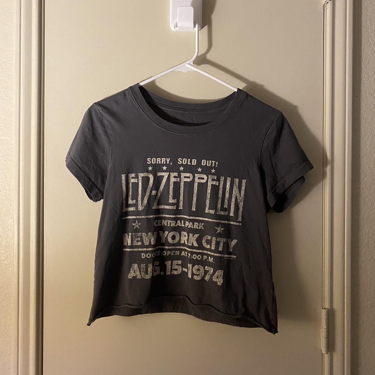 urban outfitters led zeppelin baby tee worn one... - Depop