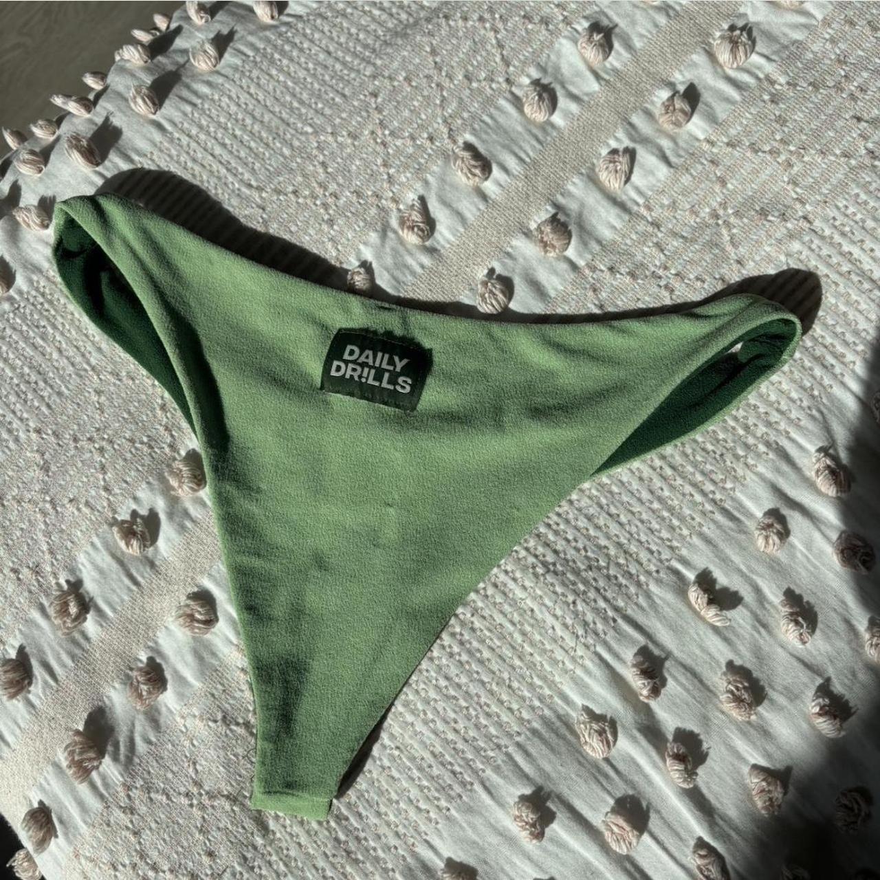 light/hunter green #dailydrills reversible bikini... | Depop