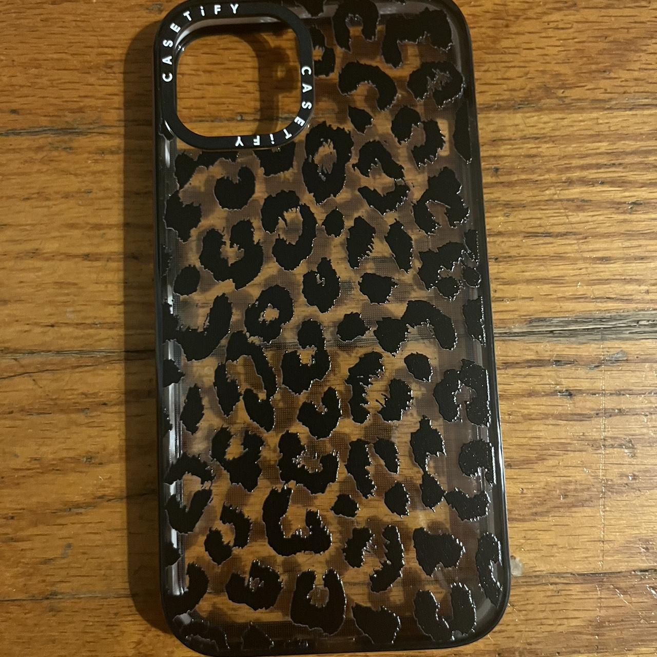 Black Transparent Leopard print iPhone 13 case... - Depop