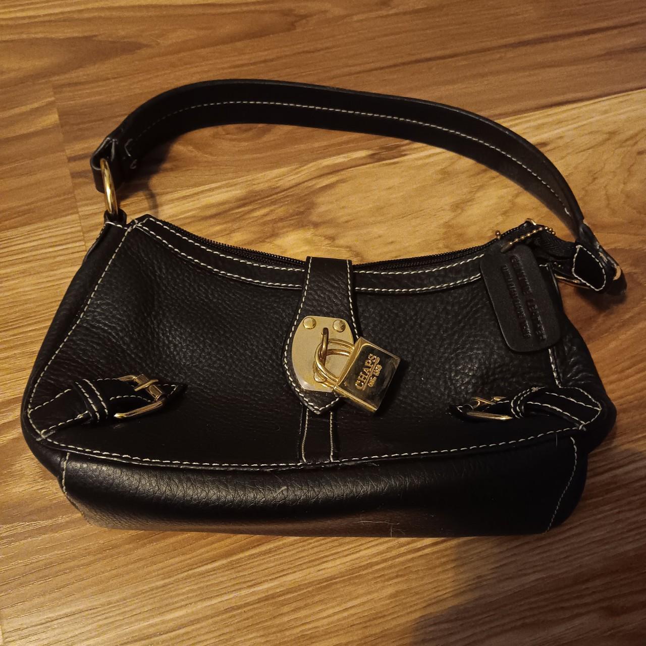 Vintage Chaps bag! Preloved. 1978 Genuine leather... - Depop