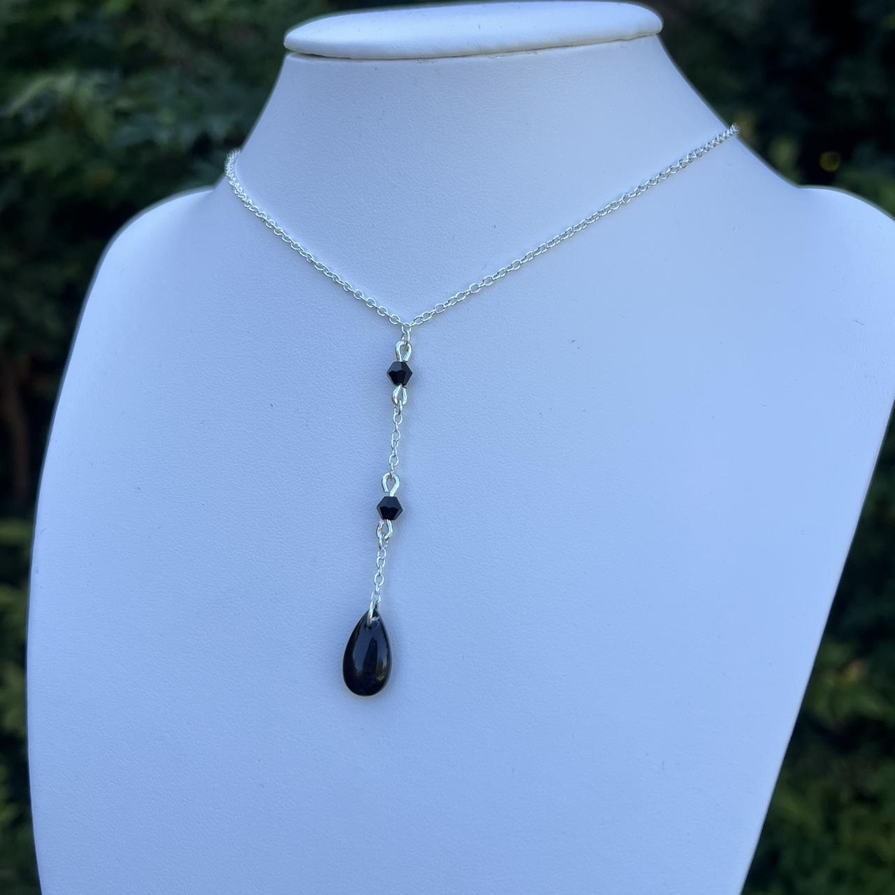 Dangling glam black handmade gothic... | Depop