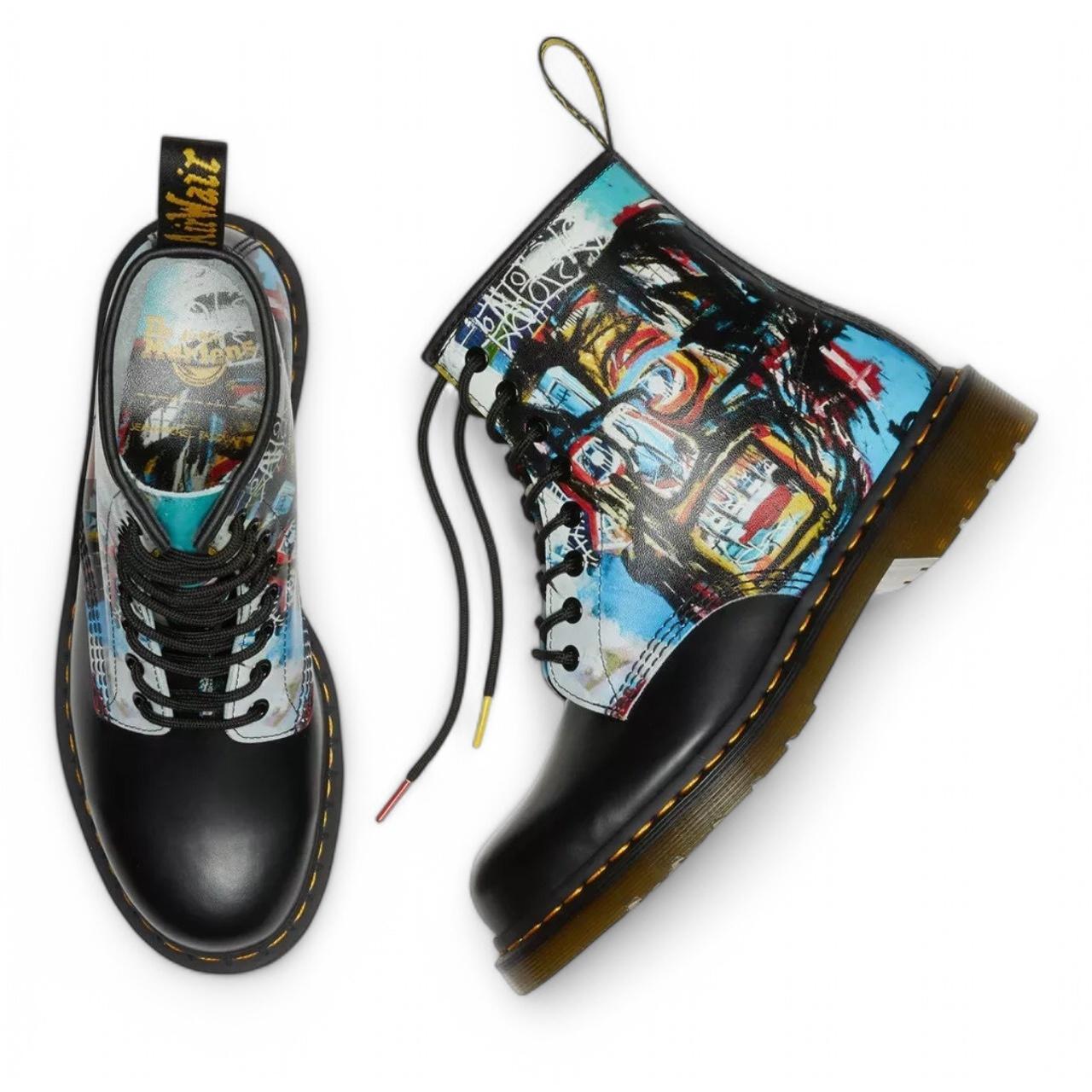 Black and multi-coloured 1460 Pascal boots Doc... | Depop