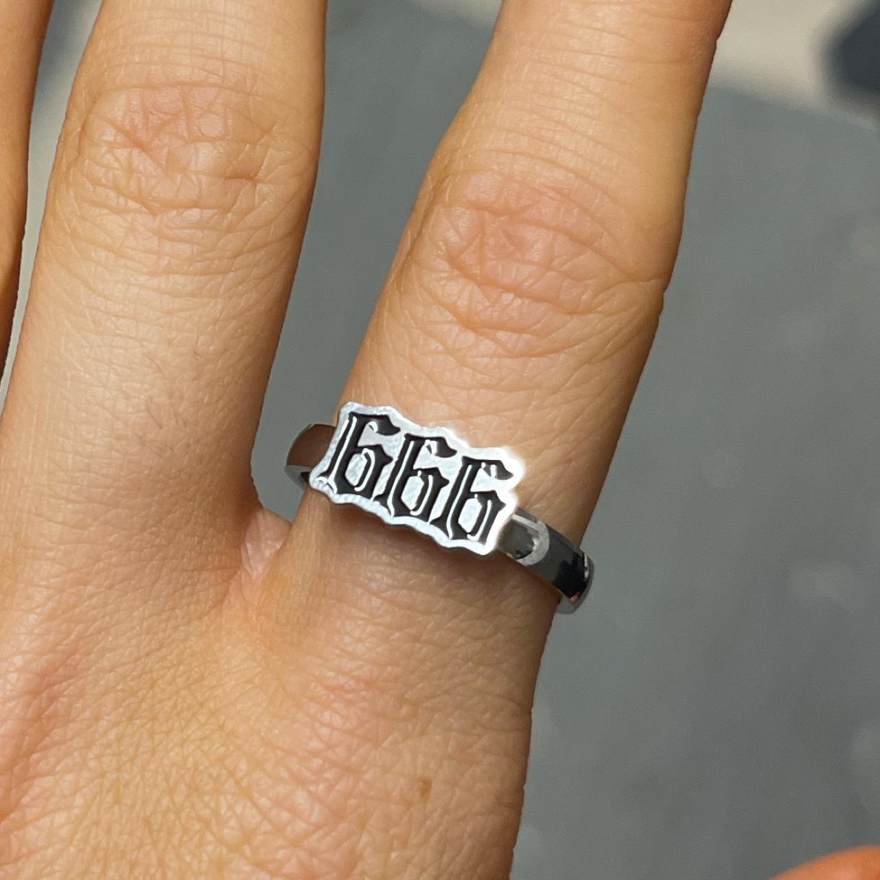 666 Ring Size US 8 Perfect condition RRP £30 - Depop