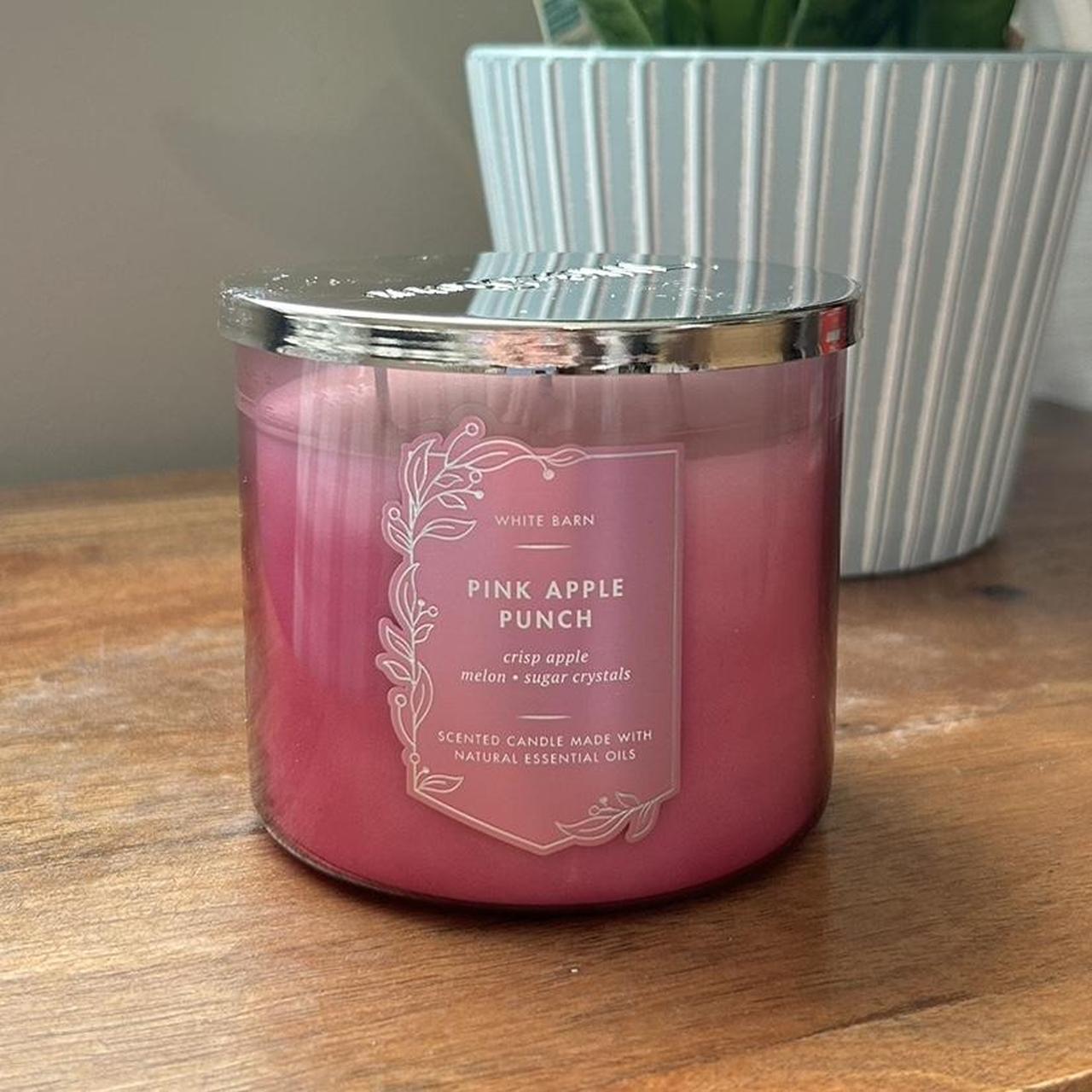 White barn pink apple punch scented candle Notes... | Depop