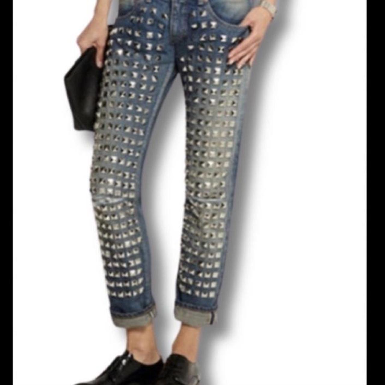 Junya Watanabe studded jeans, , no missing studs,... - Depop