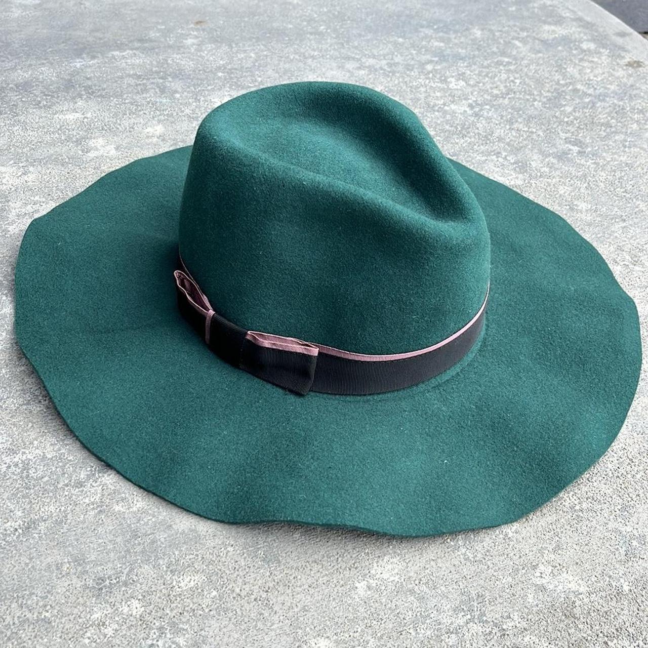 CHRISTYS’ LONDON Green Felt Wool Wide Rim Fedora Hat... - Depop