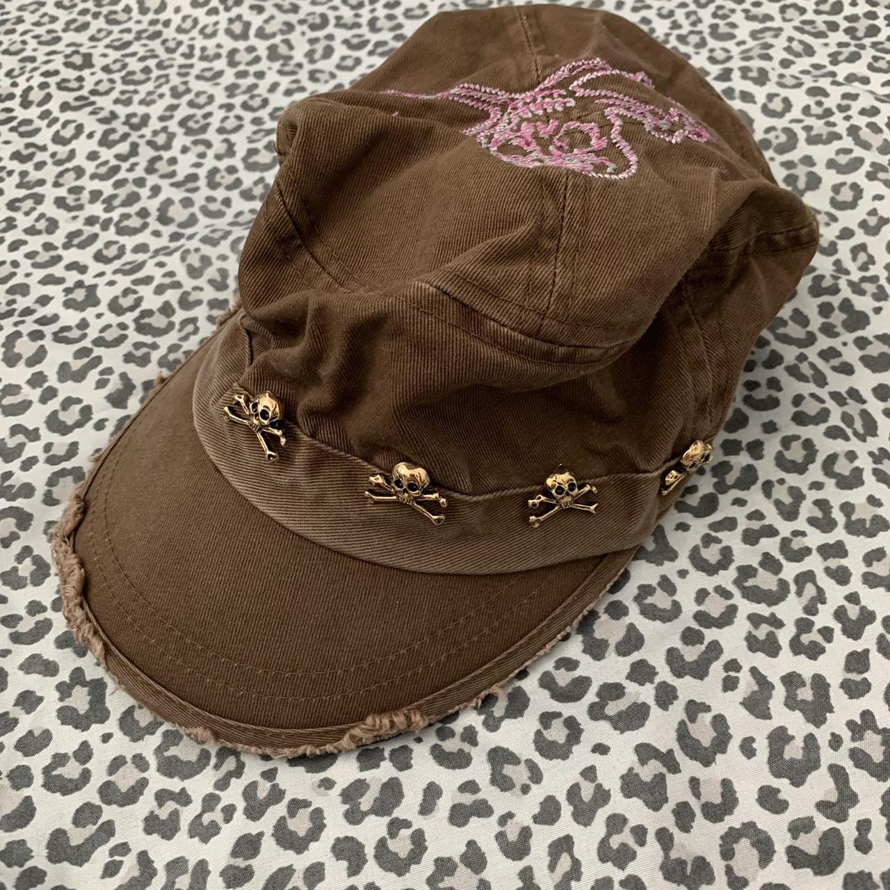 early 2000s skull studded hat shipping... - Depop