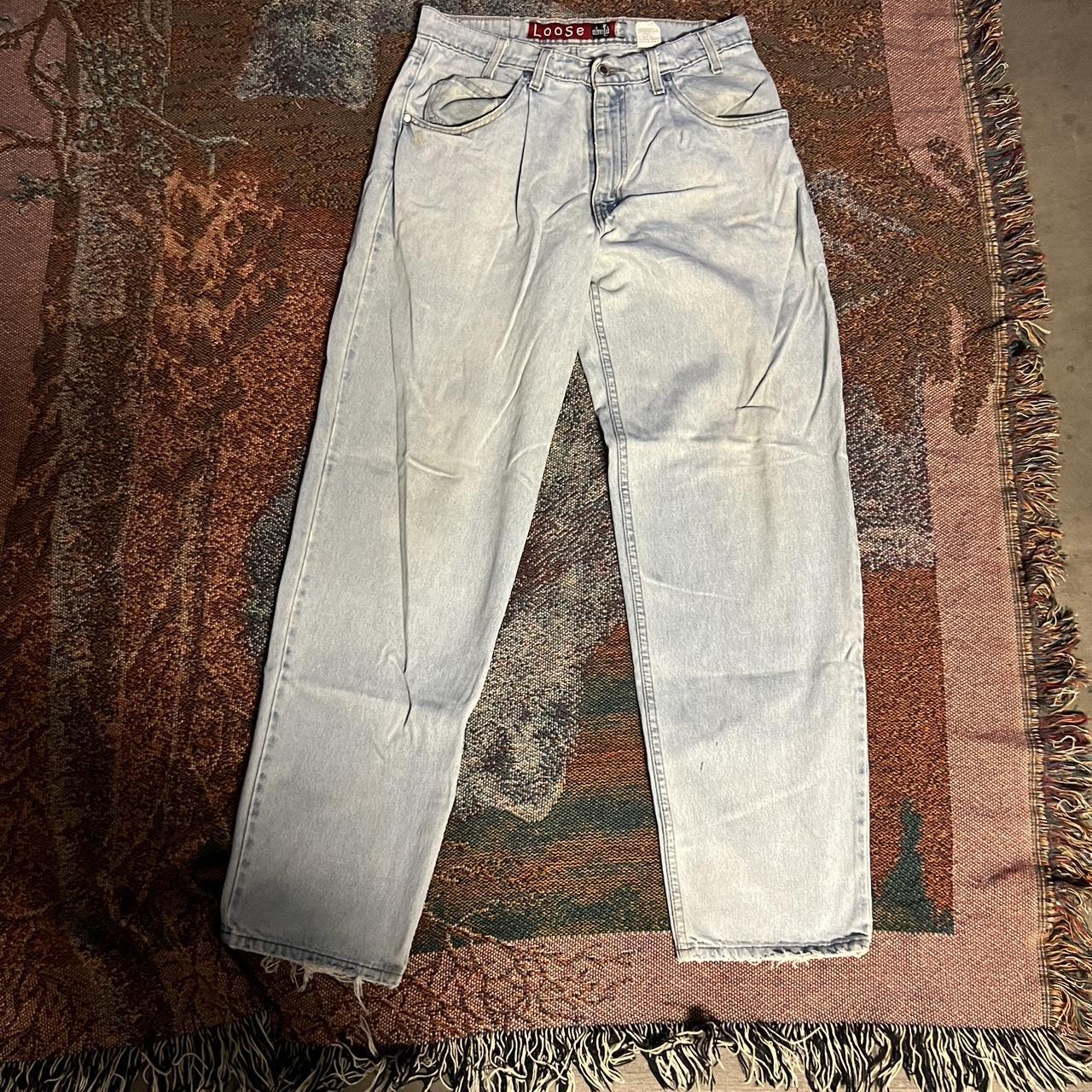 Y2k loose style Levissilver tab... - Depop