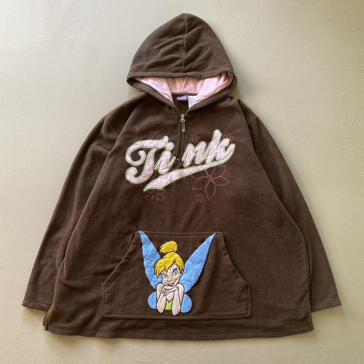 Vintage Disney Tinker Bell Fleece Hoodie - condition... - Depop