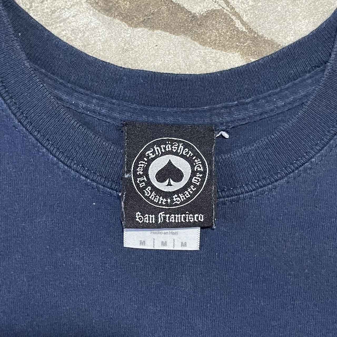 THRASHER GONZ TEE - NAVY BLUE Size on tag:... - Depop