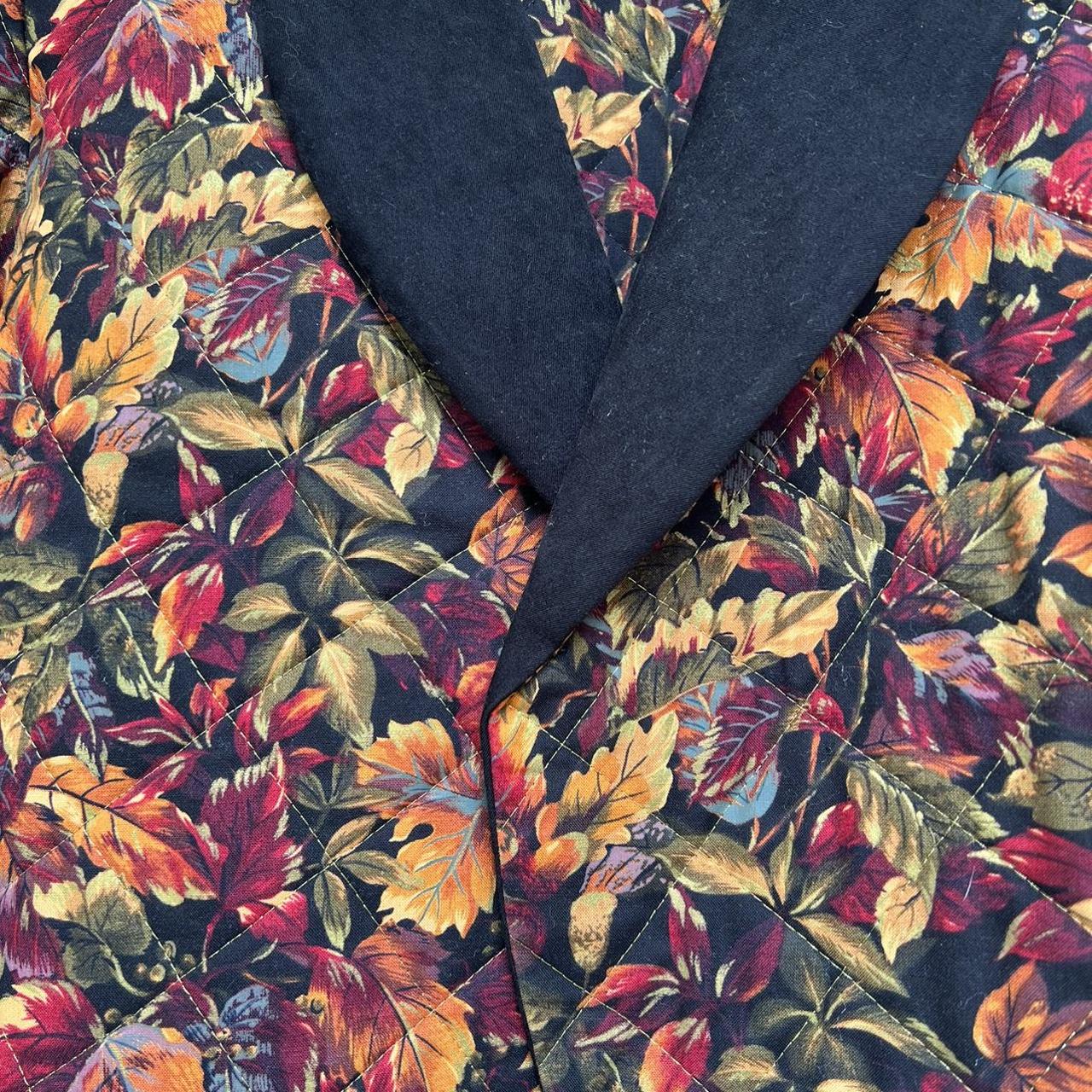 Handmade quilted fall leaves jacket. Meant to be... - Depop