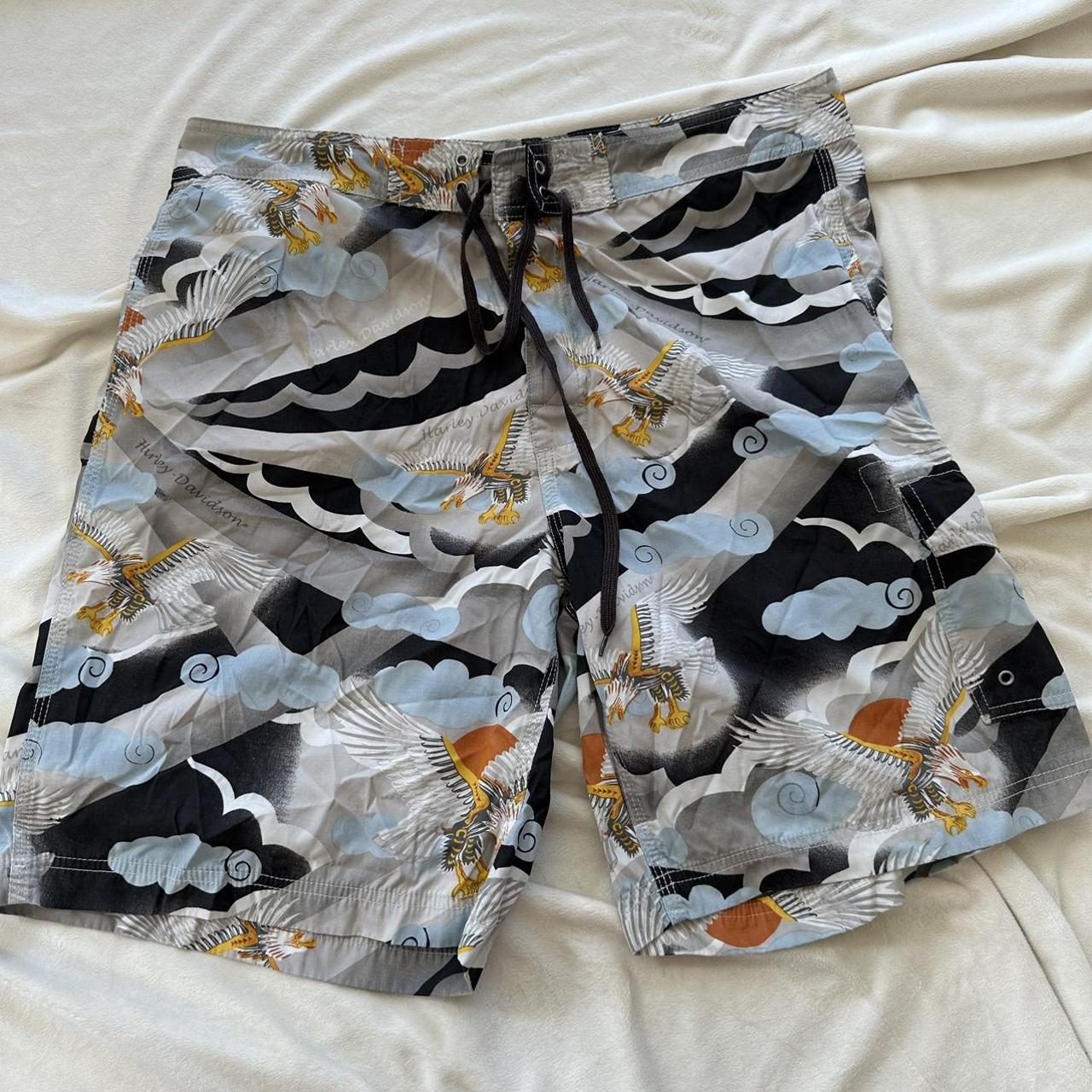 Harley Davidson swim trunks in size xl! In good... - Depop