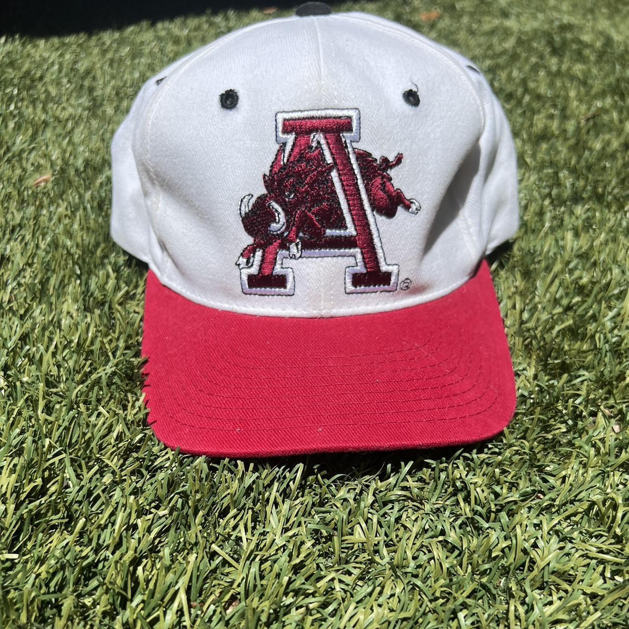 Vintage Arkansas Razorbacks Starter Hat Used, In... - Depop