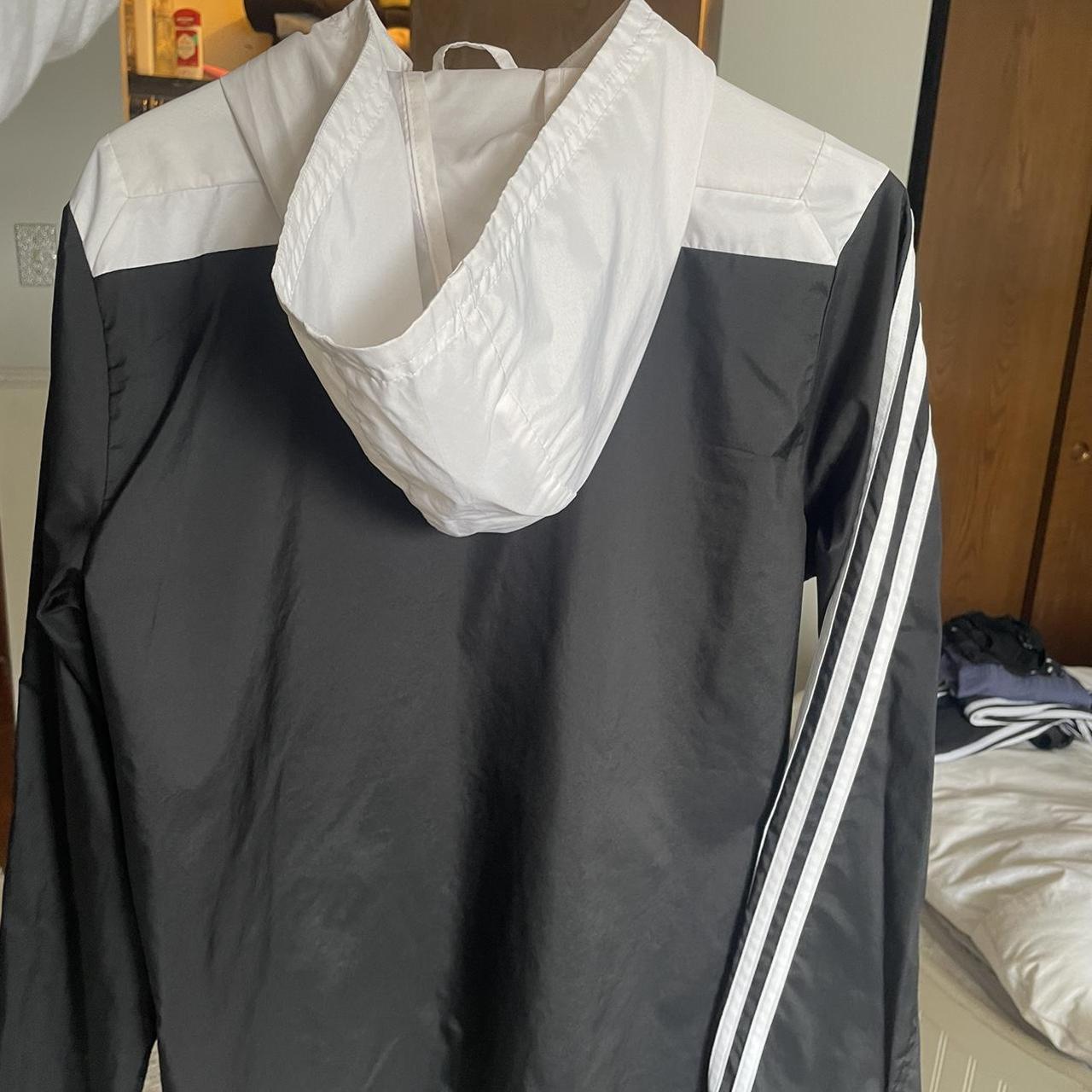 Adidas black/white windbreaker - Depop