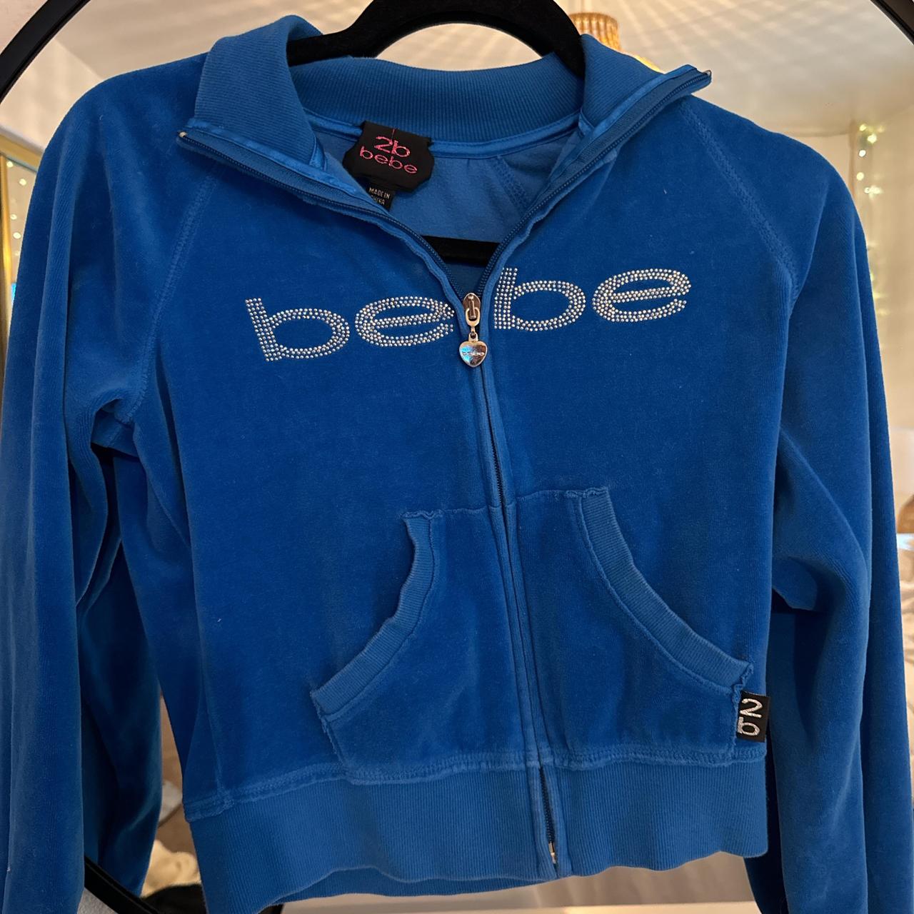 Vintage M dark blue bebe sweater no flaws - Depop