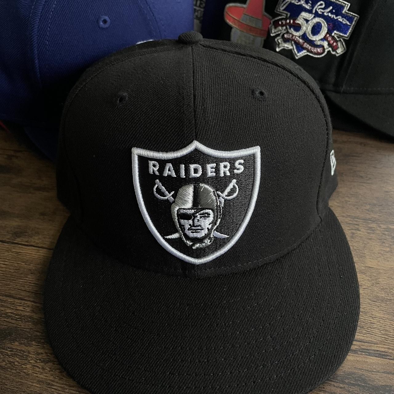Raiders NFL new era 59fifty 7 1/4 cap Labels... | Depop