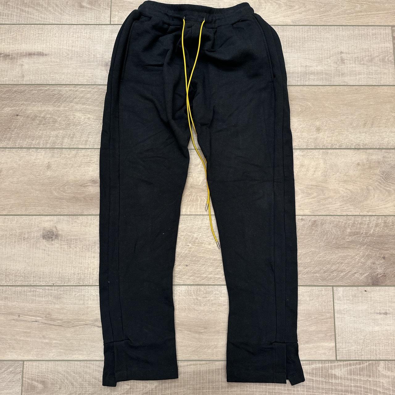 MNML Slit Sweatpants - Black Size small. Worn a... - Depop