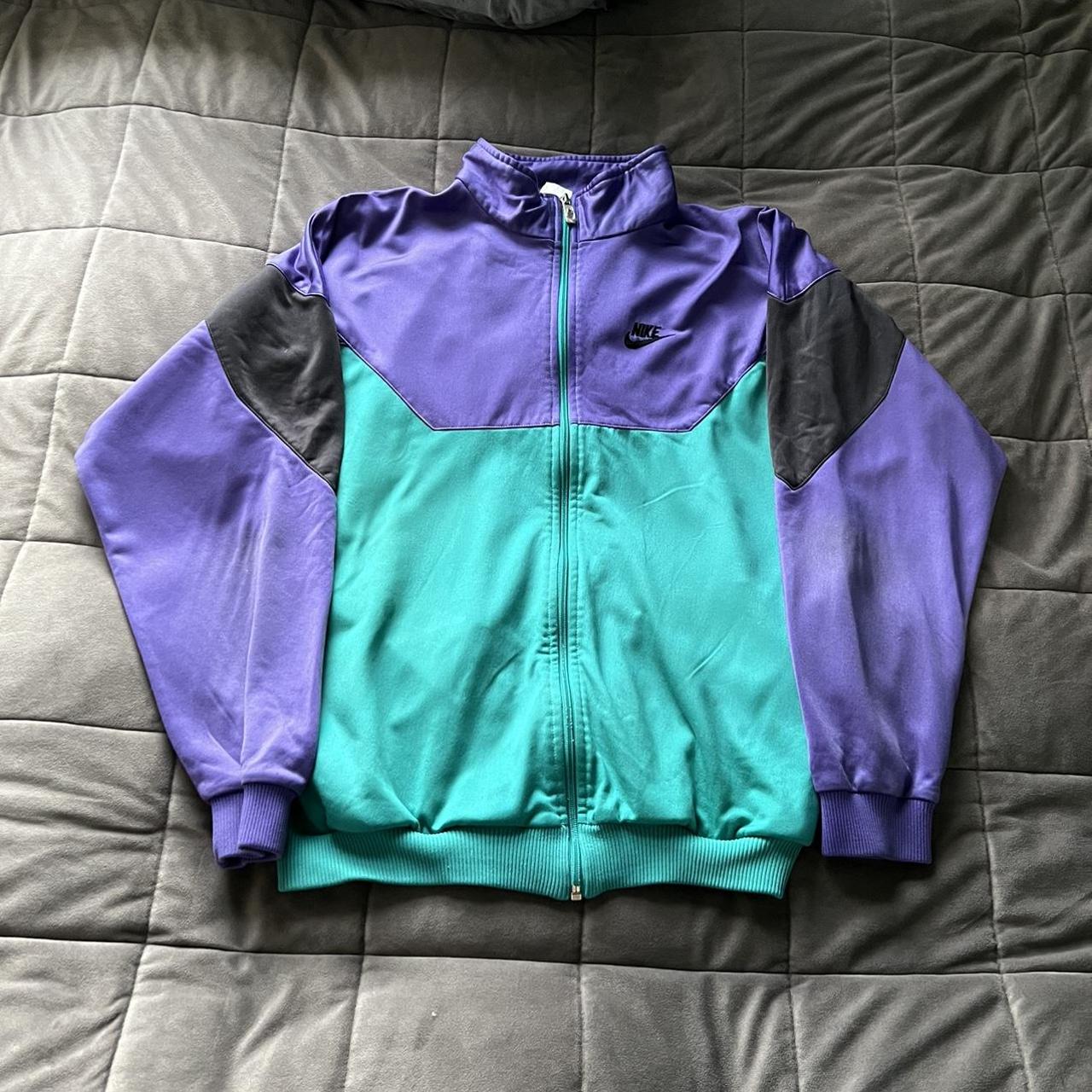 Nike Men's Green and Purple Jacket | Depop