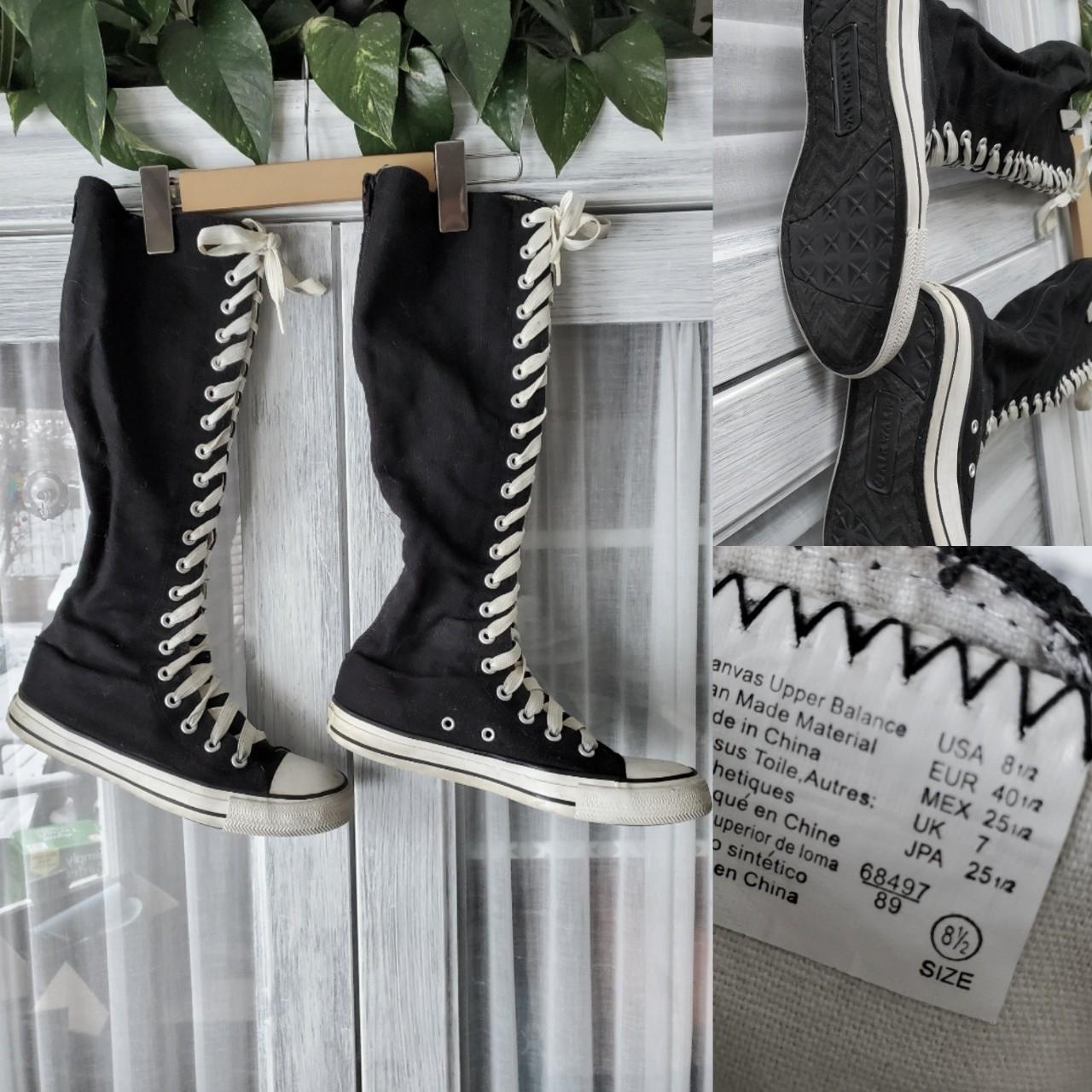 y2k iconic knee high Converse esque shoes by... - Depop