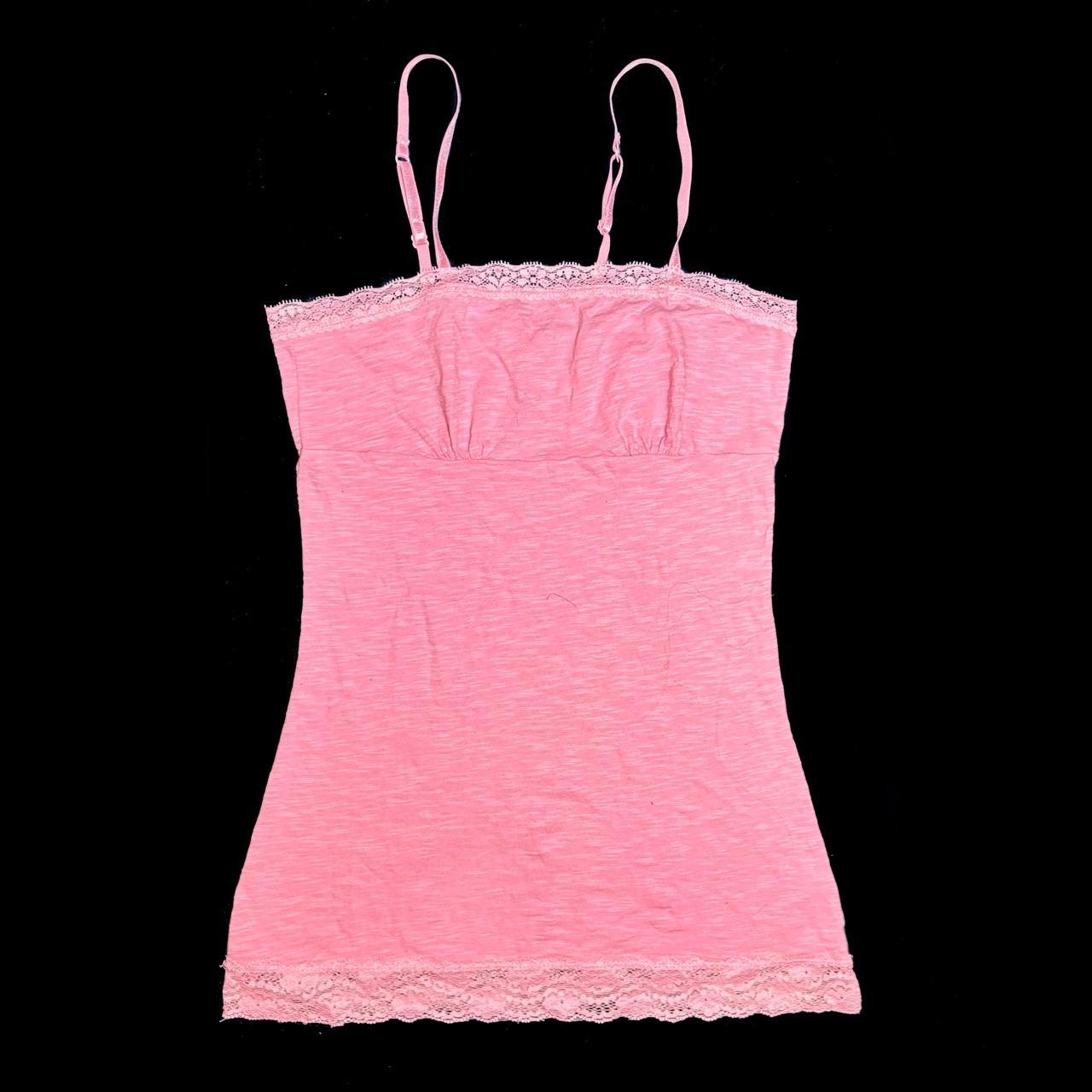 pink lace cami no flaws no label, fits s - Depop