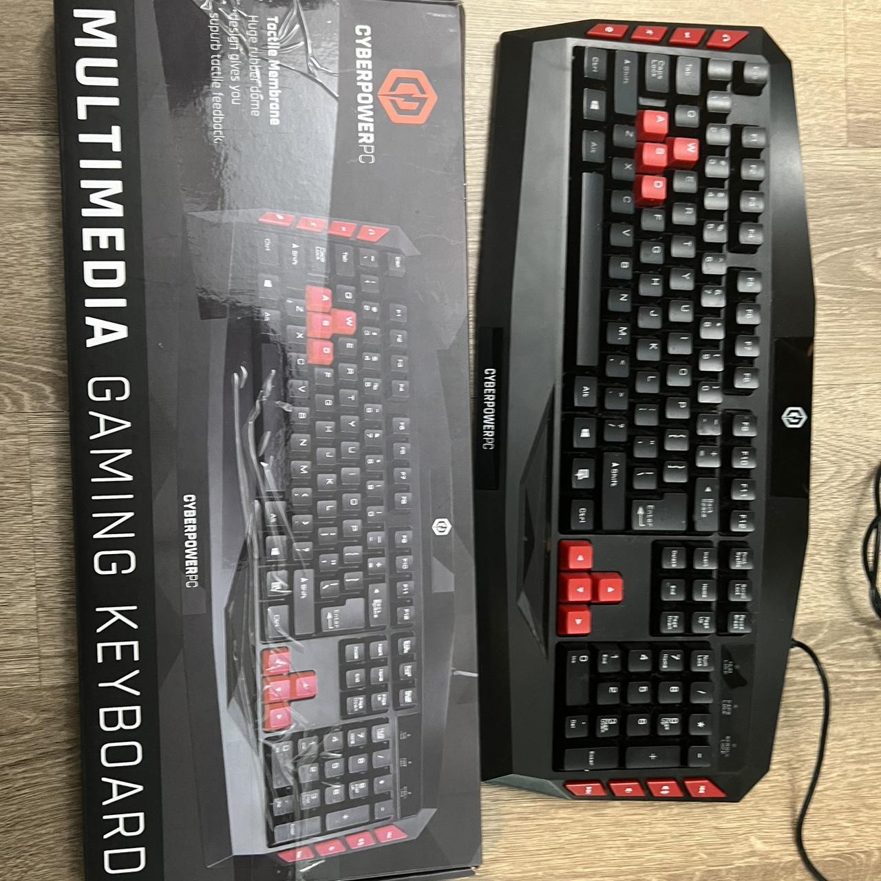 Cyberpower PC gaming keyboard with 12 backlit... | Depop