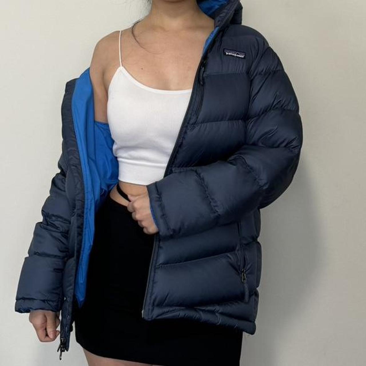 Patagonia blue puffer jacket Fits small | Depop
