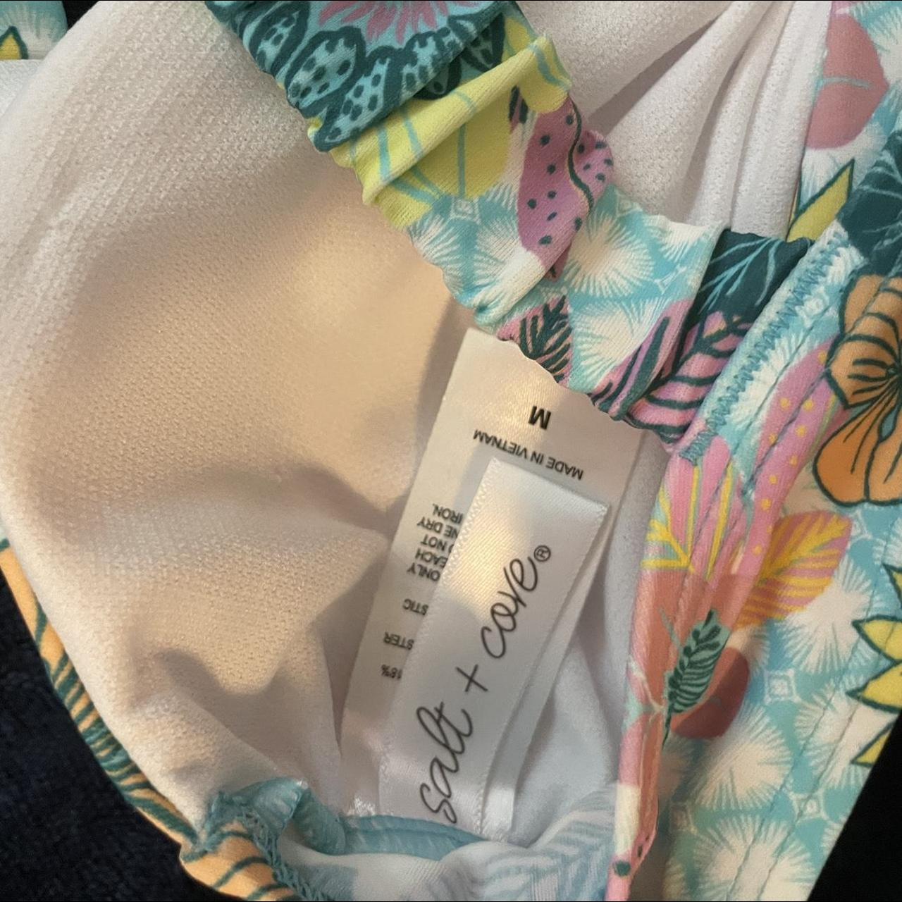 Cute floral bathing suit top size medium #floral... - Depop