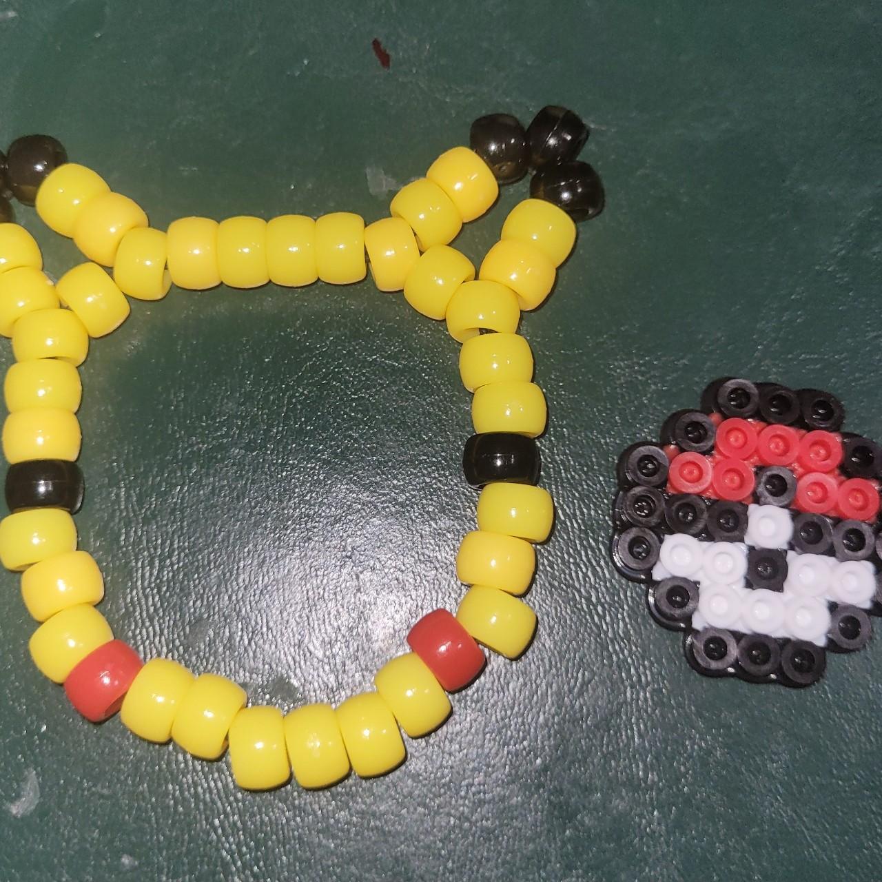 Pikachu kandi single with free pokemon ball perler... - Depop