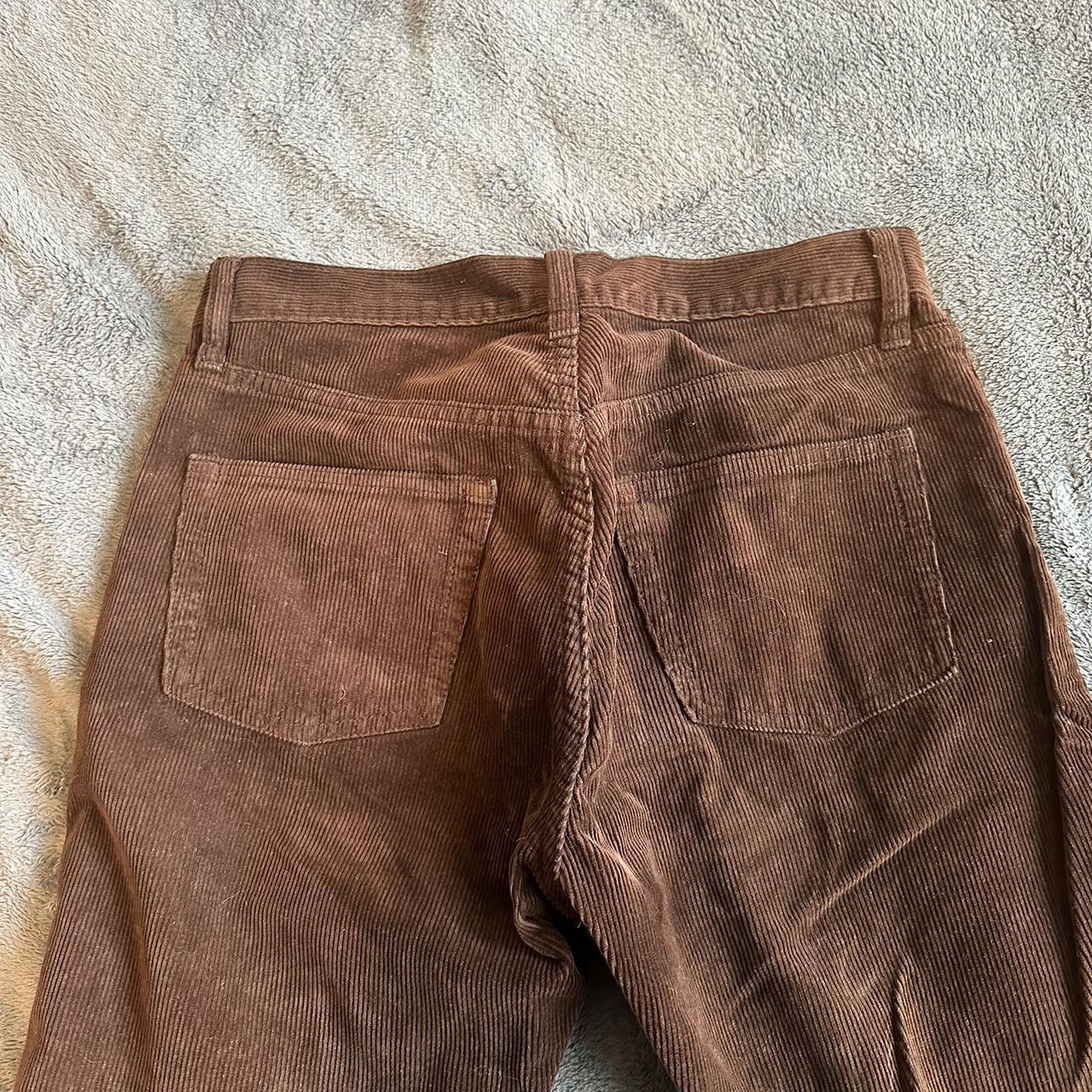 brandy melville low rise brown corduroy pants one... - Depop