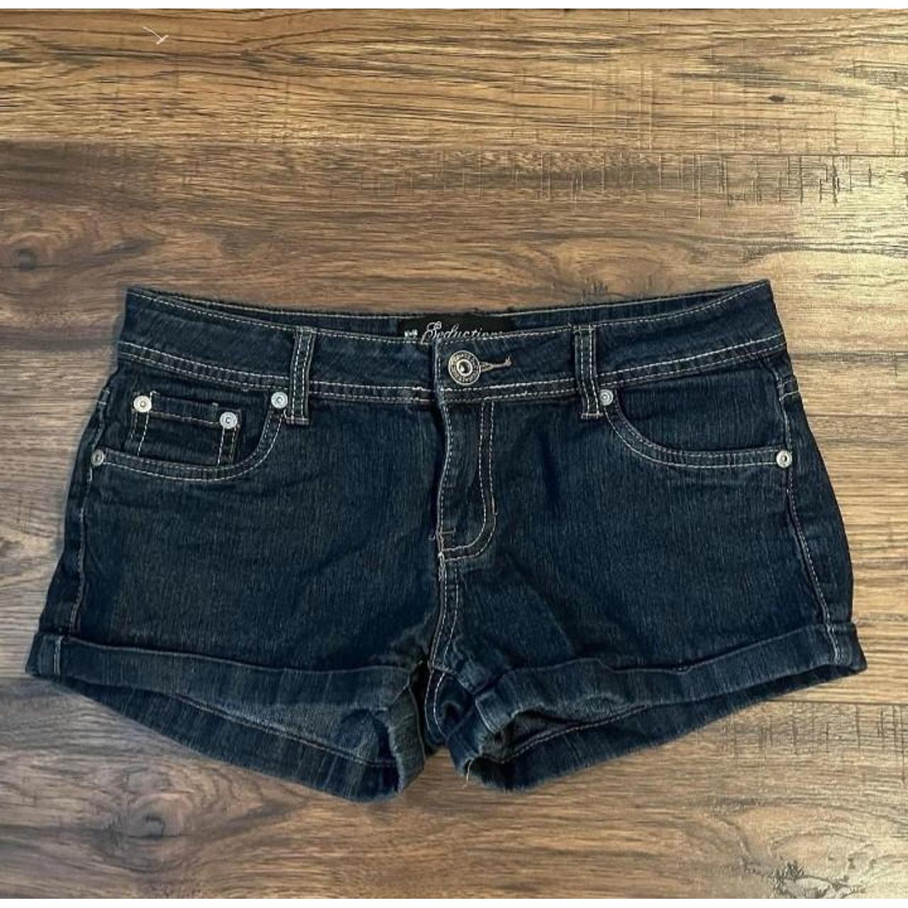 sirens micro mini Y2k low rise short with frayed raw... | Depop