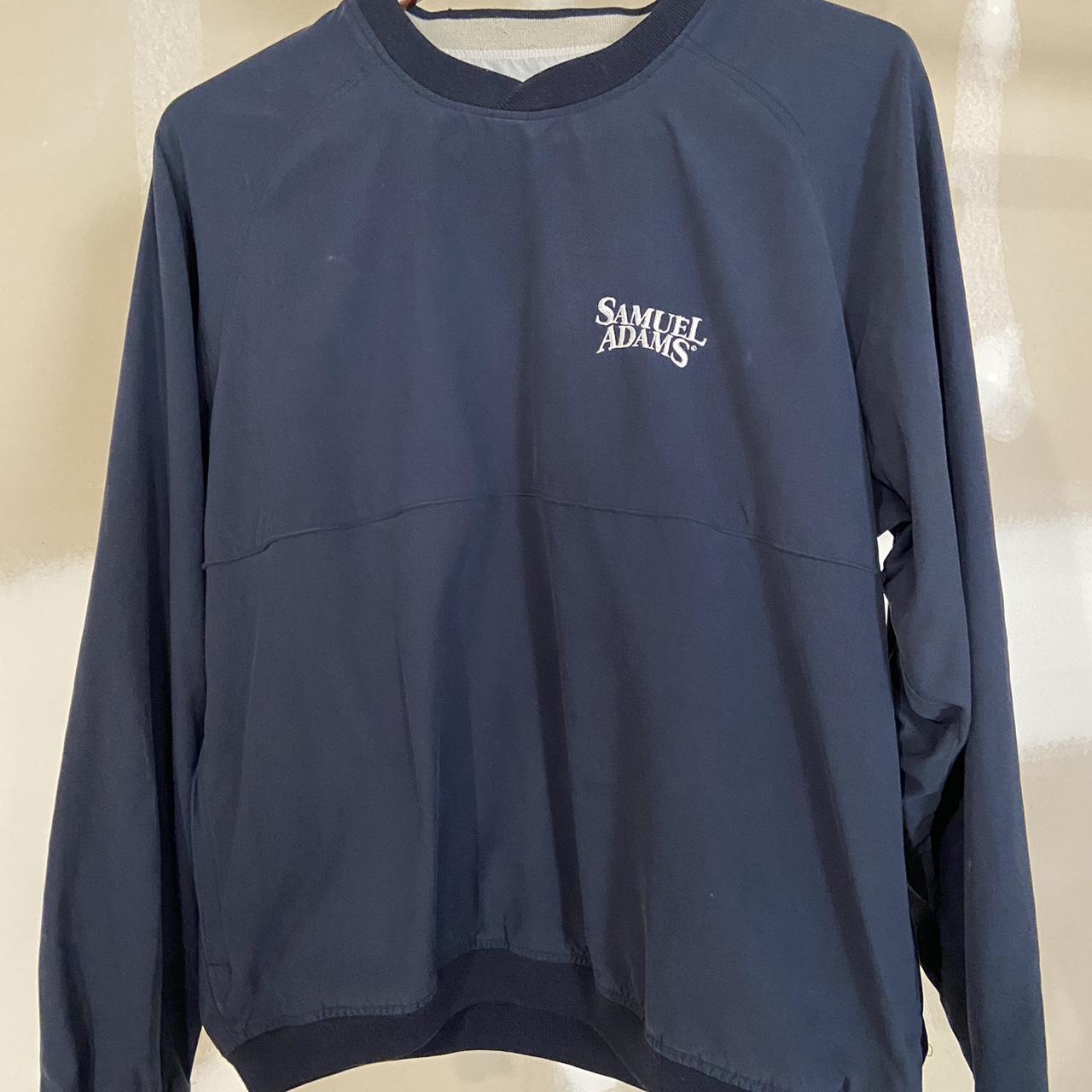 samuel adams windbreaker sweatshirt size large... - Depop