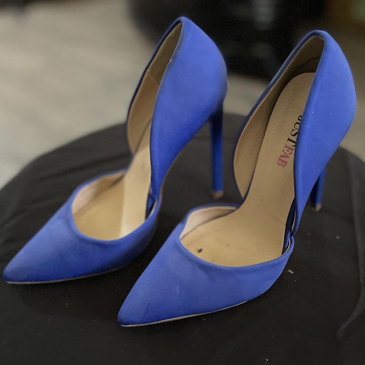 Just Fab blue heels, size 5.5 - Depop